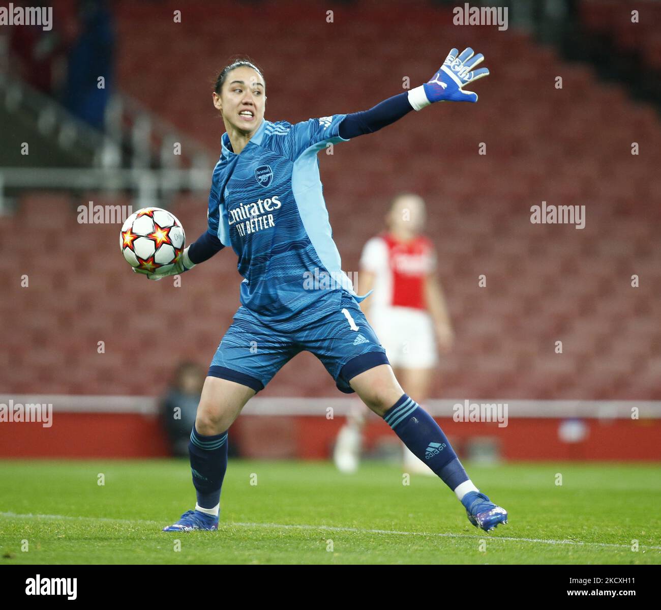 Manuela Zinsberger of Arsenal during Woman's Champions League Group C ...