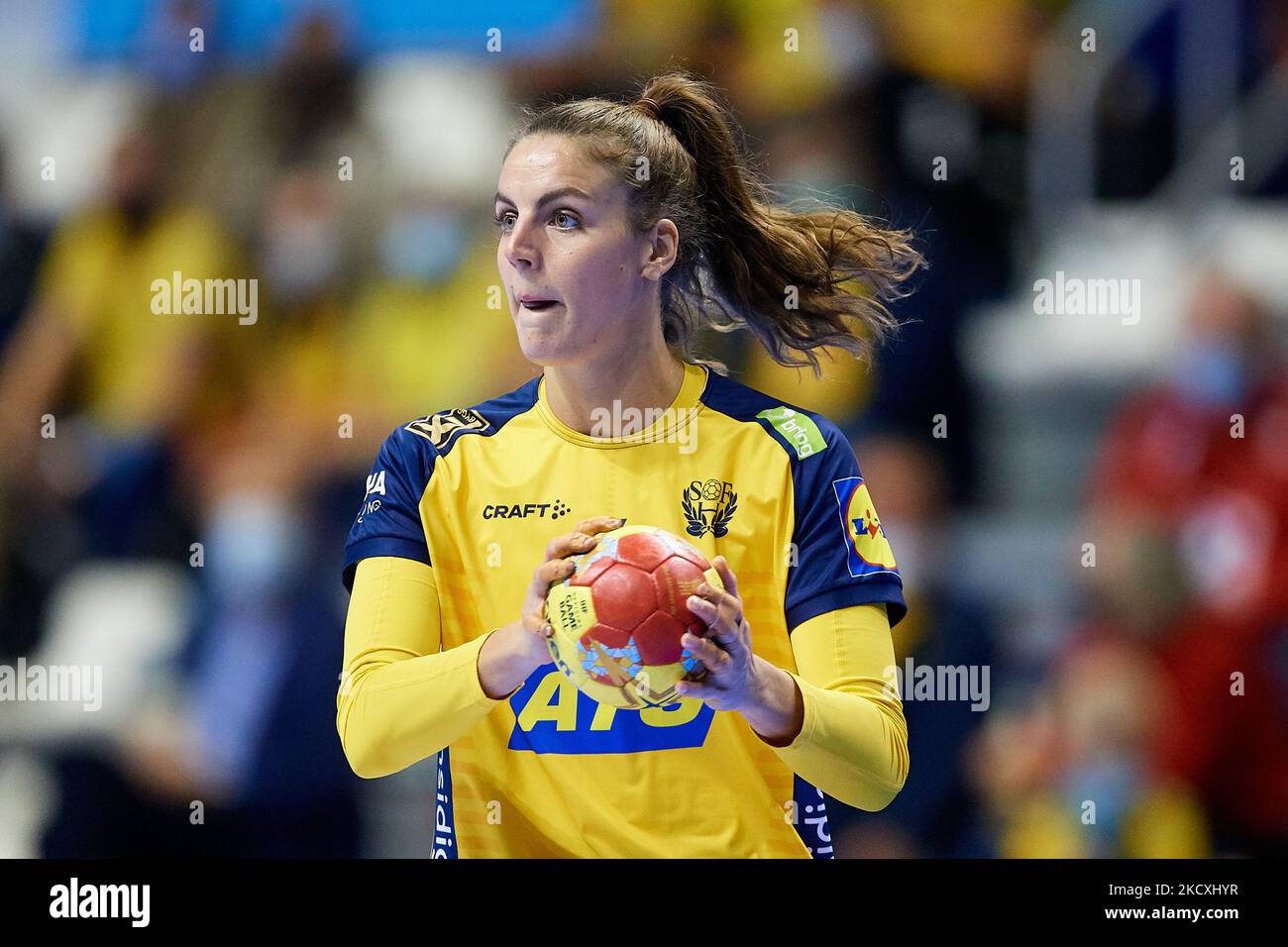Carin Stromberg of Sweden in action during the 25th IHF Women's World ...