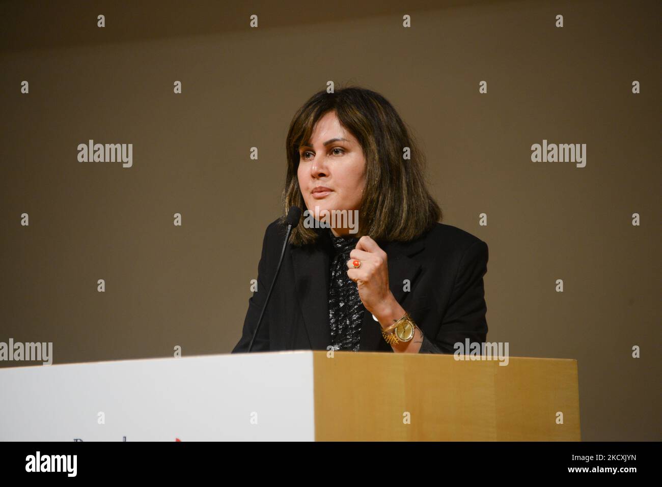 Sahraa Karimi, director and activist during the News CIDU Award 2020 ...
