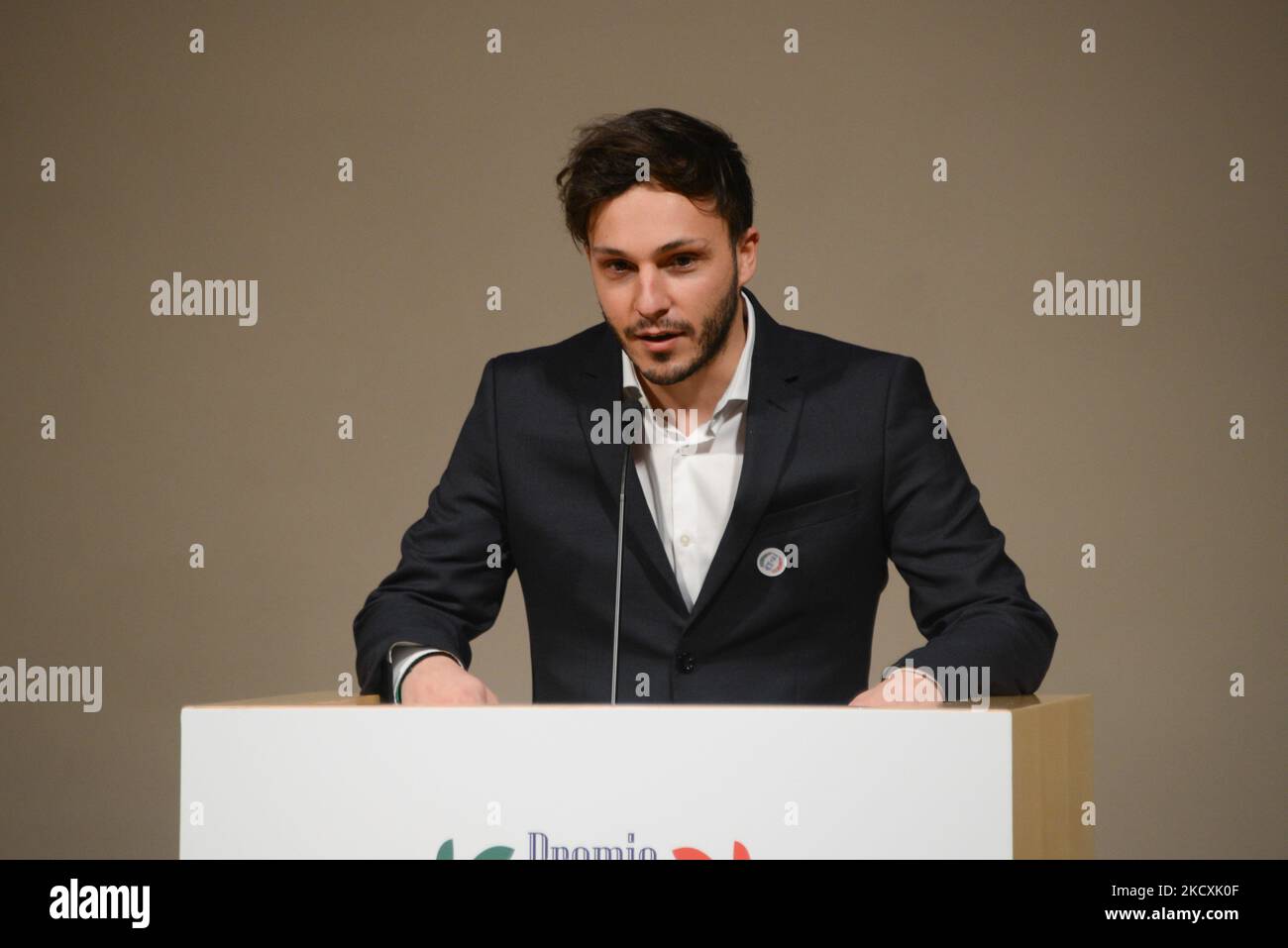 Nicolo Govoni, writer and activist during the News CIDU Award 2020 and ...