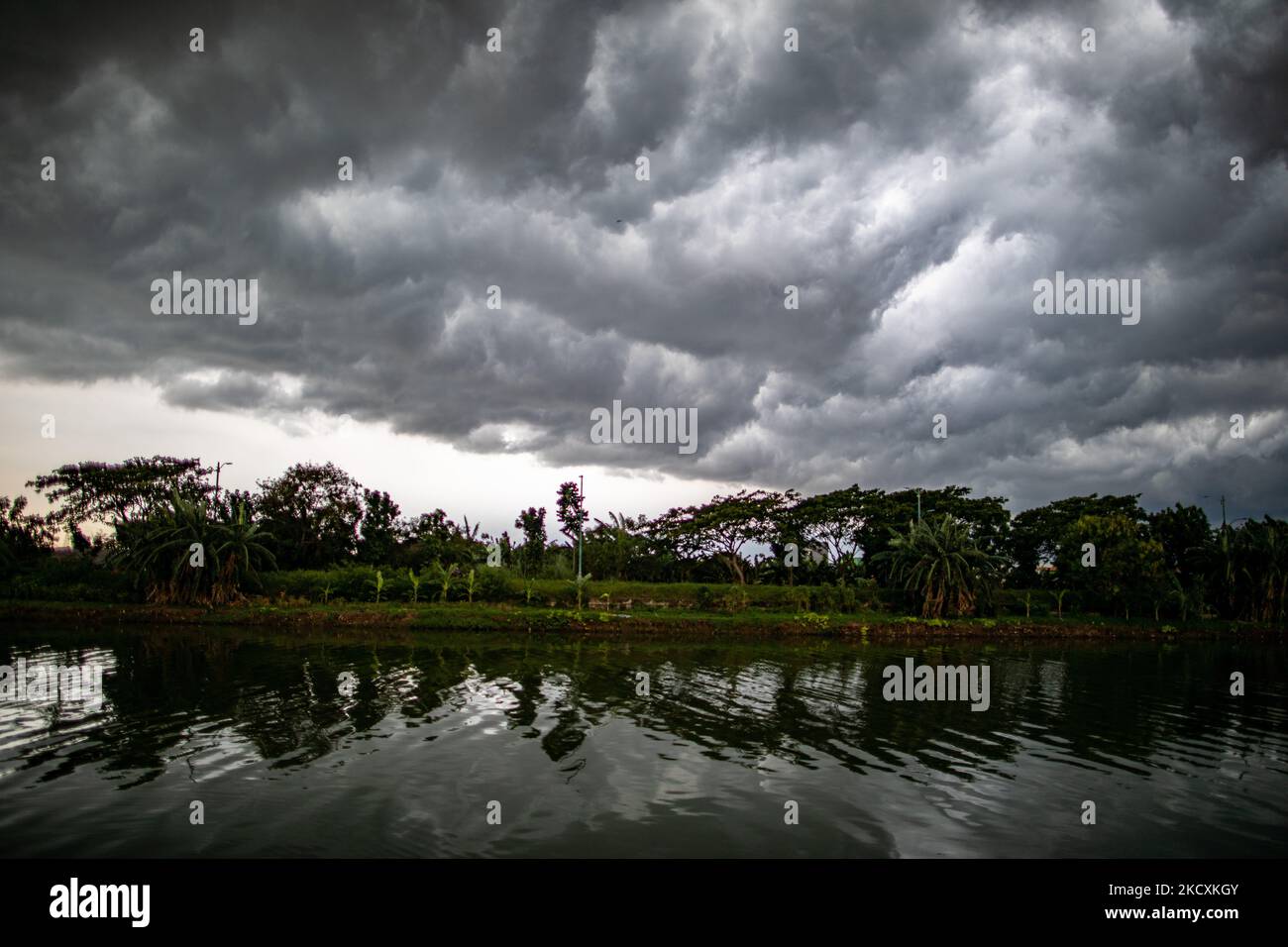 Clouds in the Cilincing area, Jakarta, Indonesia. Indonesia is entering ...