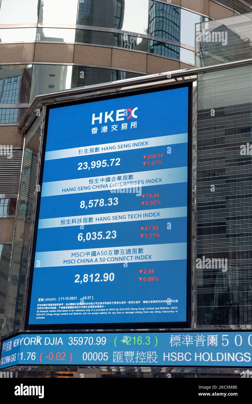 HKEX the Hong Kong Stock Exchange building, in in Hong Kong, on ...