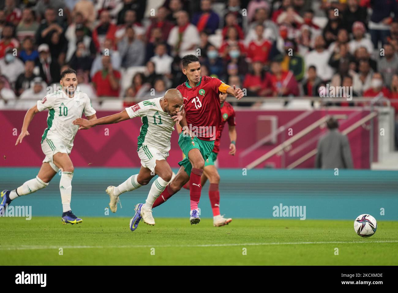 (13) BENOUN Badr of Morocco team battles for possession with (11 ...