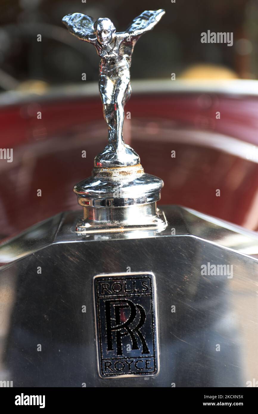 Vintage car 1938 Rolls-Royce Wraith are displayed at a vintage car show ...