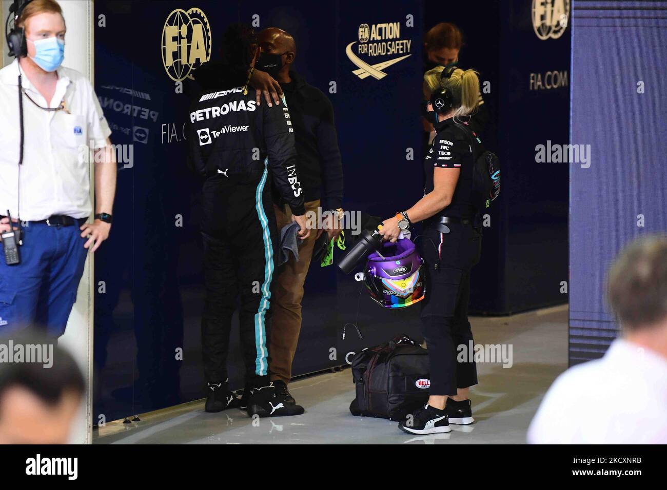 Lewis Hamilton of Mercedes-AMG Petronas F1 Team cry after losing World ...