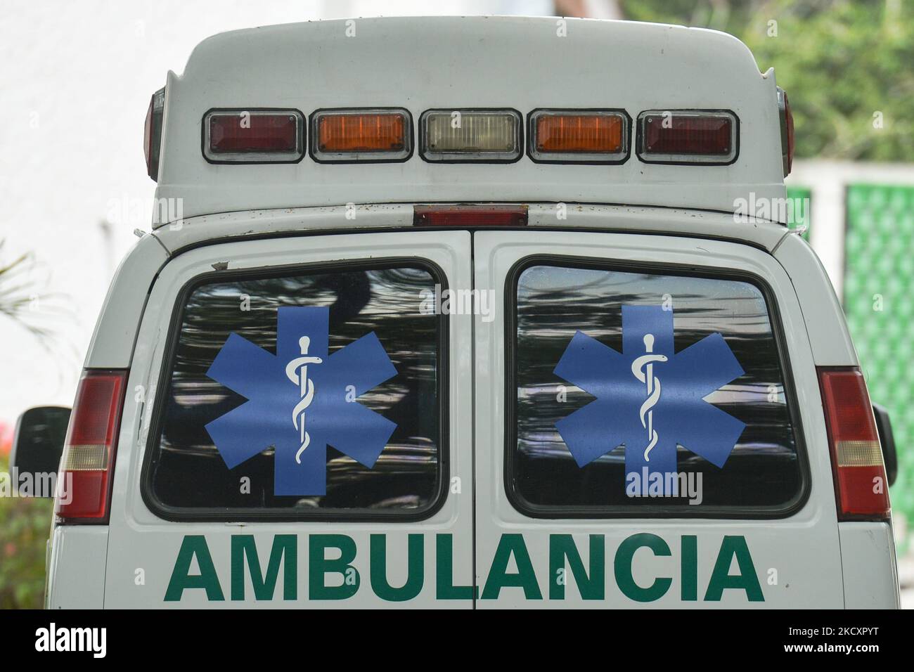 An ambulance seen near the ancient Mayan city of Uxmal. On Thursday ...