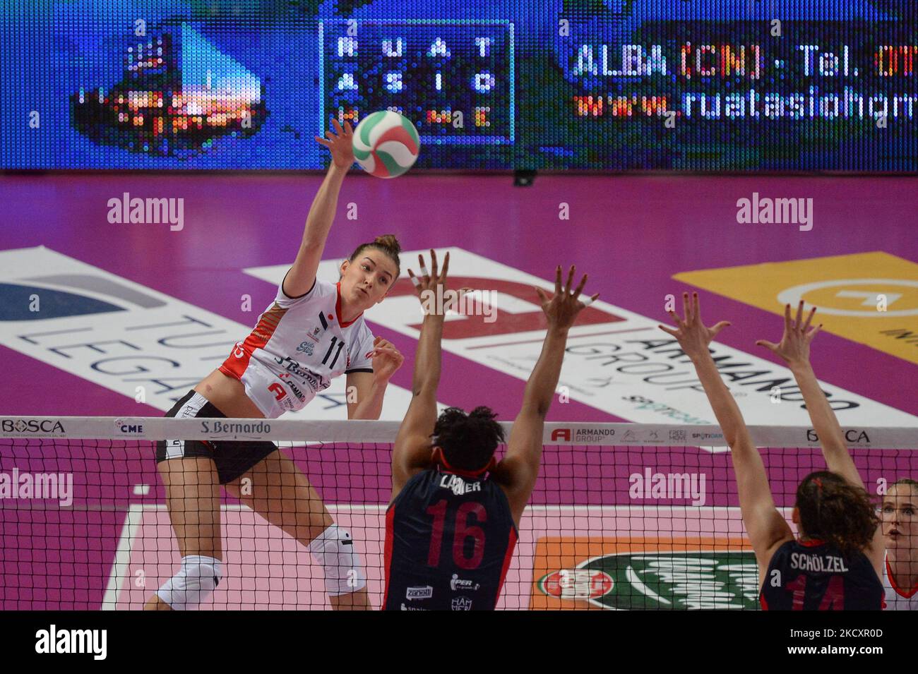 Lucille Gicquel of Bosca San Bernardo Cuneo during the Volleyball Serie ...