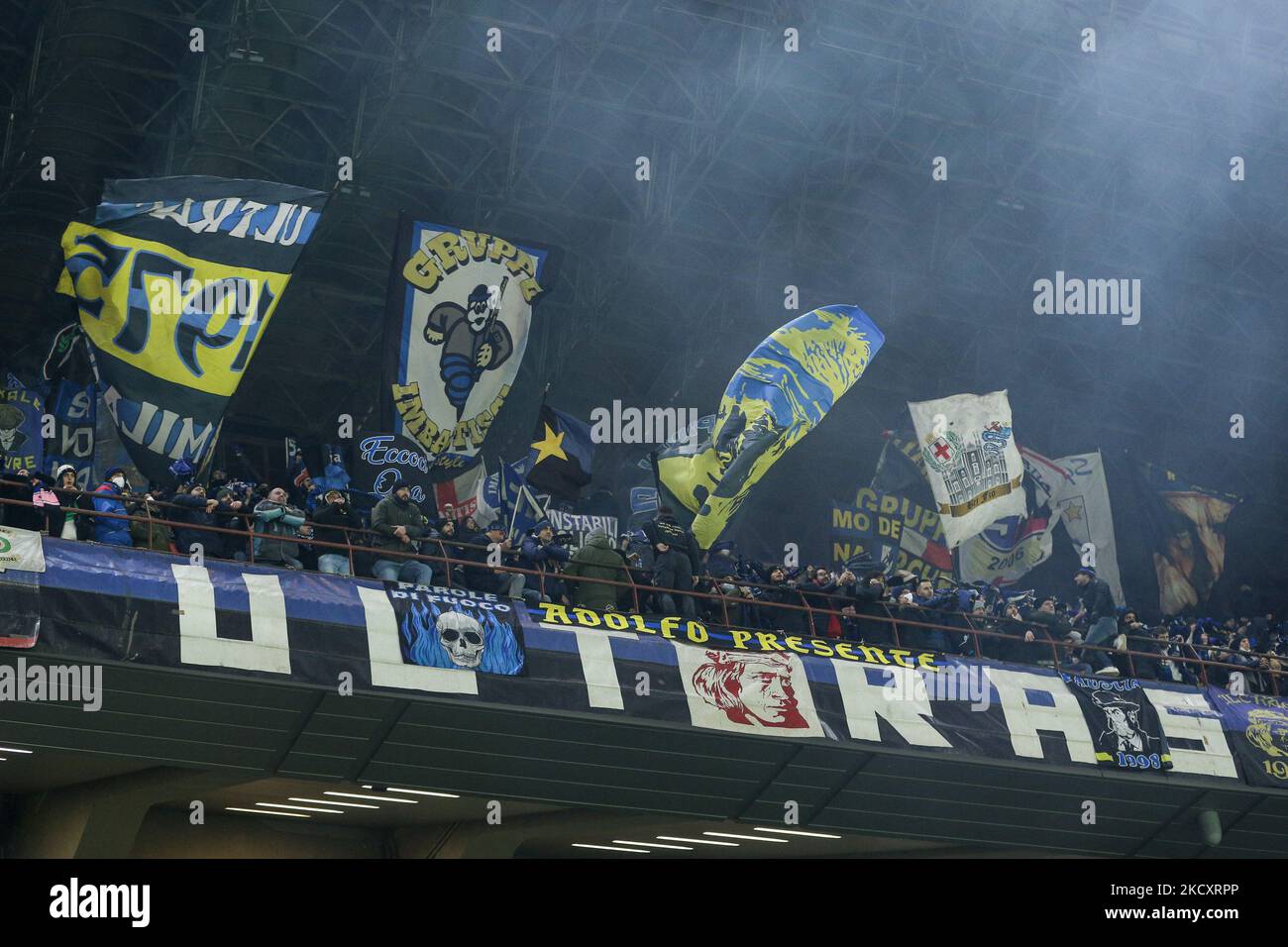 Inter milan flags san siro hi-res stock photography and images - Alamy