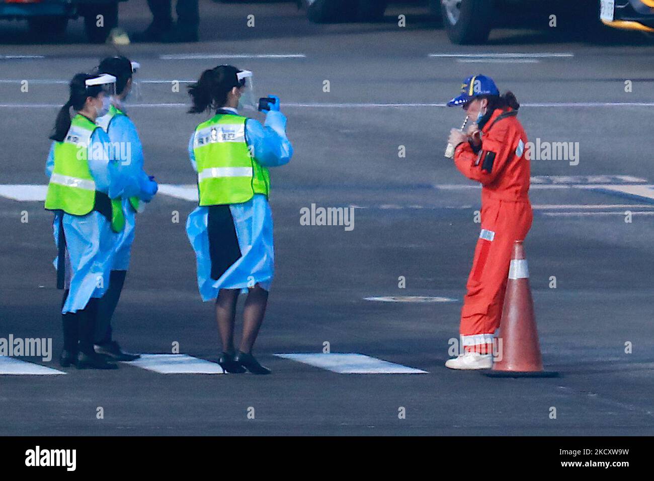 The 19-year-old British-Belgian pilot Zara Rutherford drinks a ...