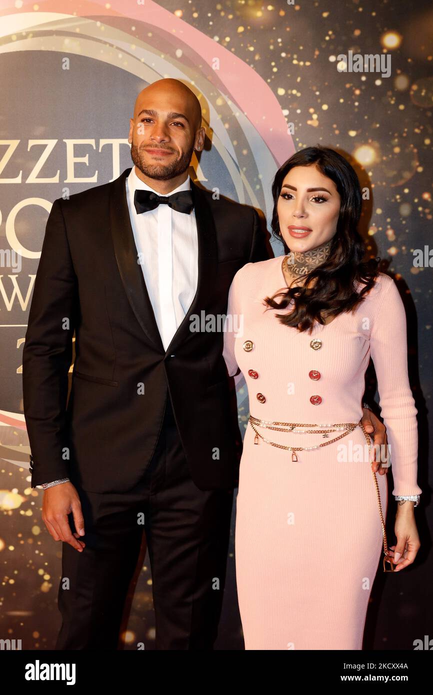 Marcell Jacobs and his girlfriend Nicole Daza during the Events ...