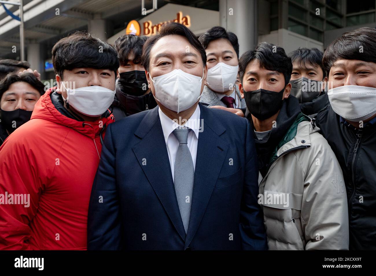 Yoon Suk-Yeol, the presidential candidate of the opposition People ...