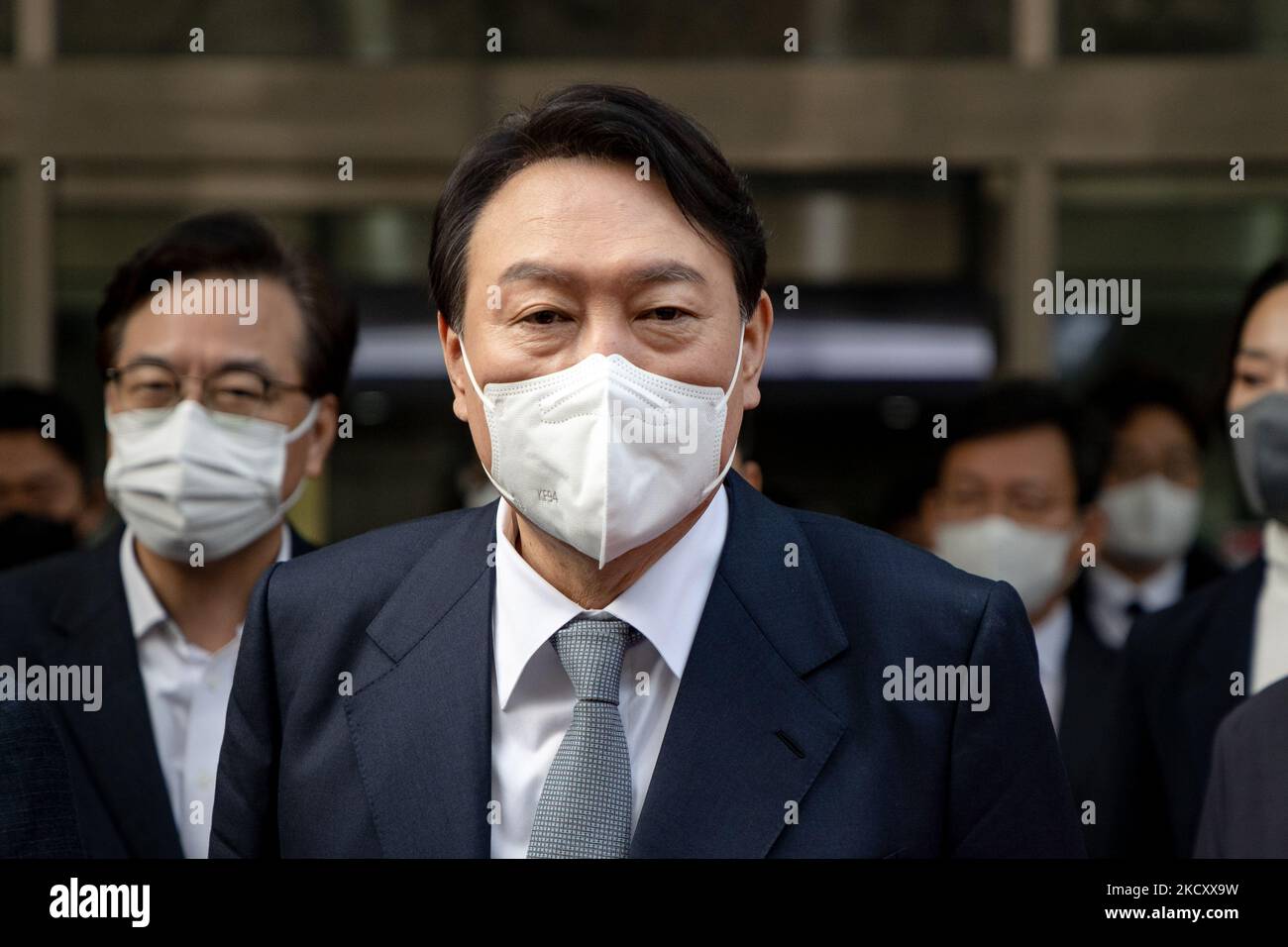 Yoon Suk-Yeol, the presidential candidate of the opposition People ...