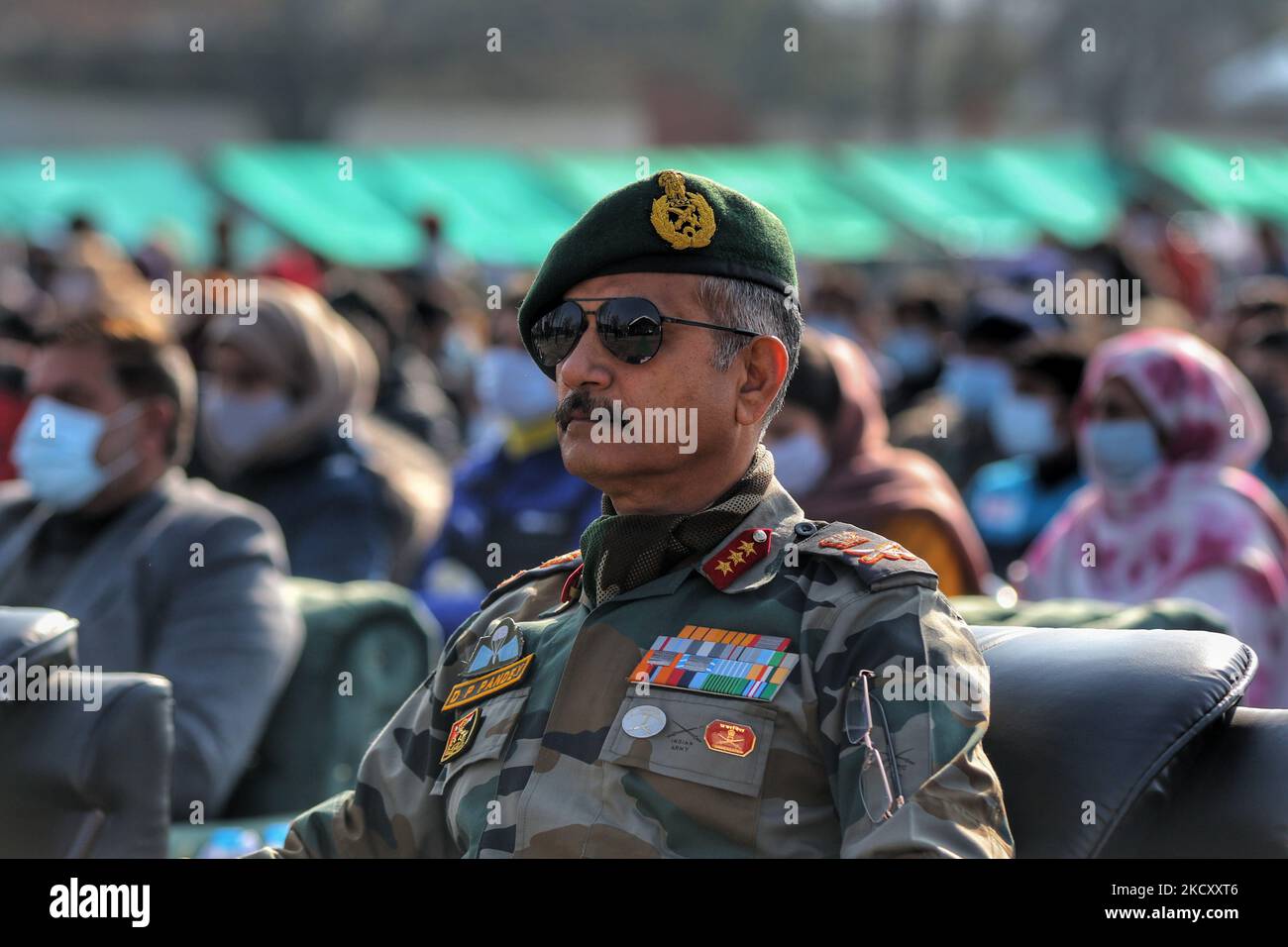 Indian Army's Lieutenant General Devendra Pratap Pandey (DP Pandey) during Jashn-e-Chillai Kalan ...