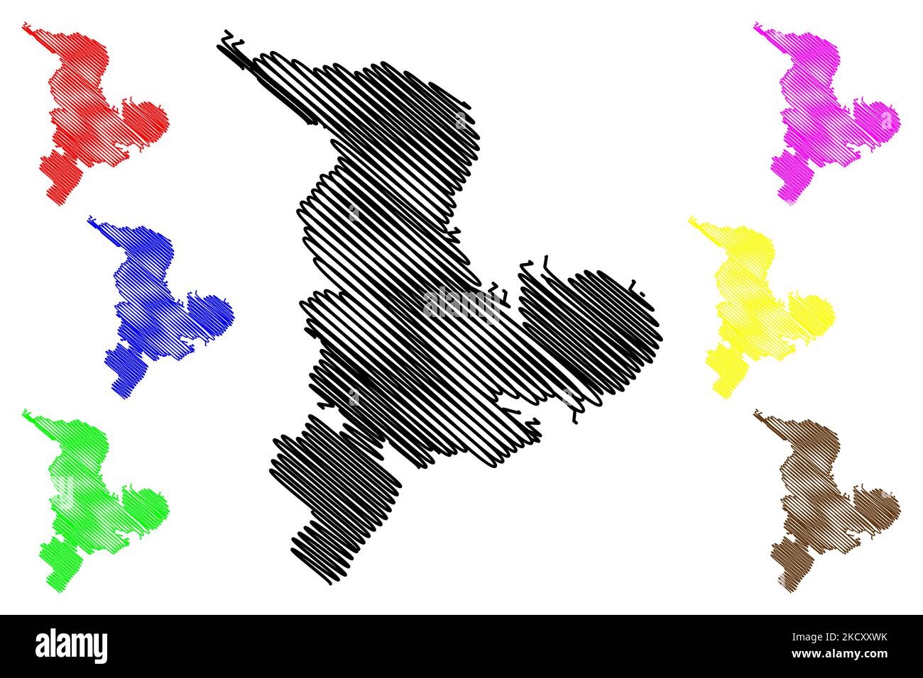 Fukushima island (Japan, East Asia, Japanese archipelago) map vector ...
