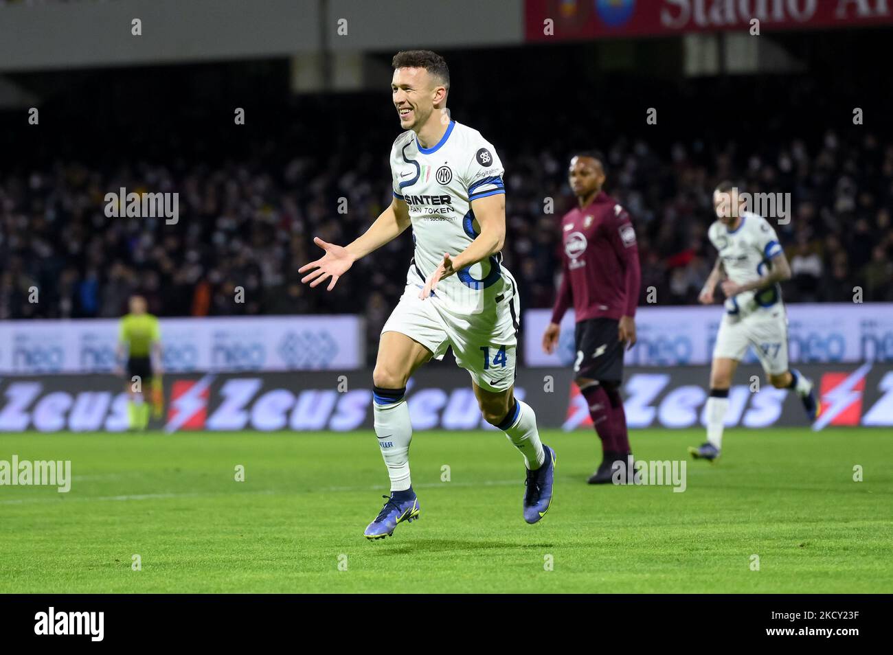 Ivan Perisic of FC Internazionale celebrates after scoring first goal ...