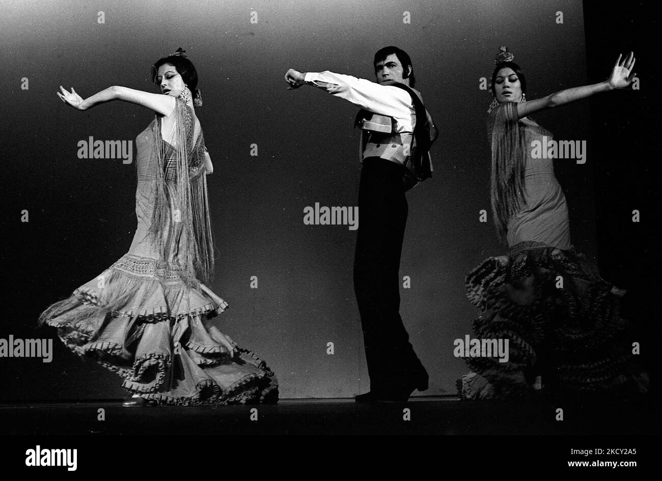 Spanish flamenco dancers, Manuela Vargas ensemble, performing at the ...