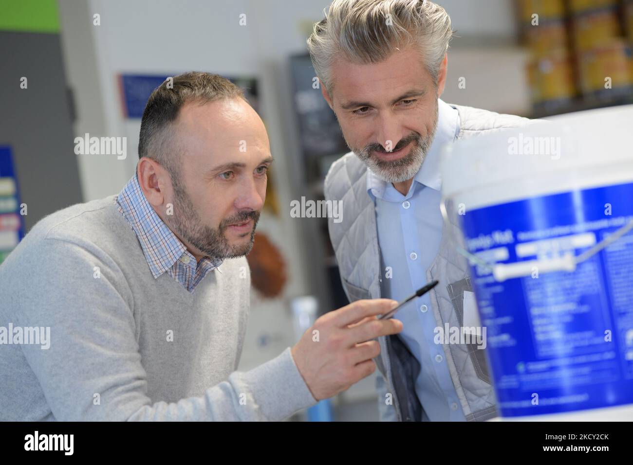workers check the paint quality Stock Photo - Alamy
