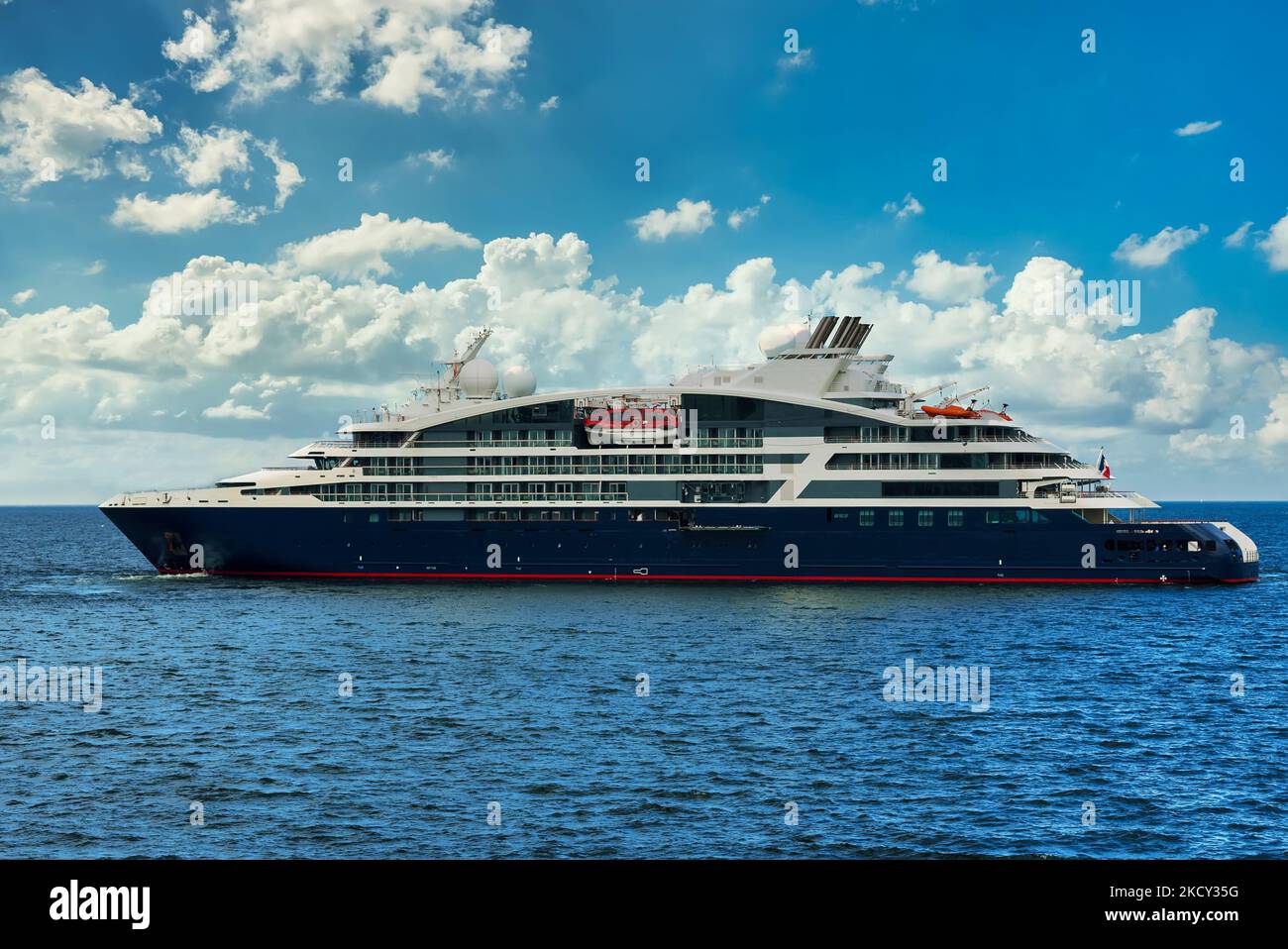 Luxury cruise ship in the open sea Stock Photo - Alamy