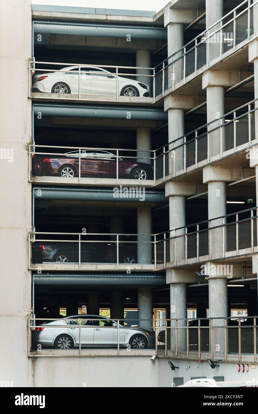 View of Multi-level parking building for vehicles Stock Photo - Alamy