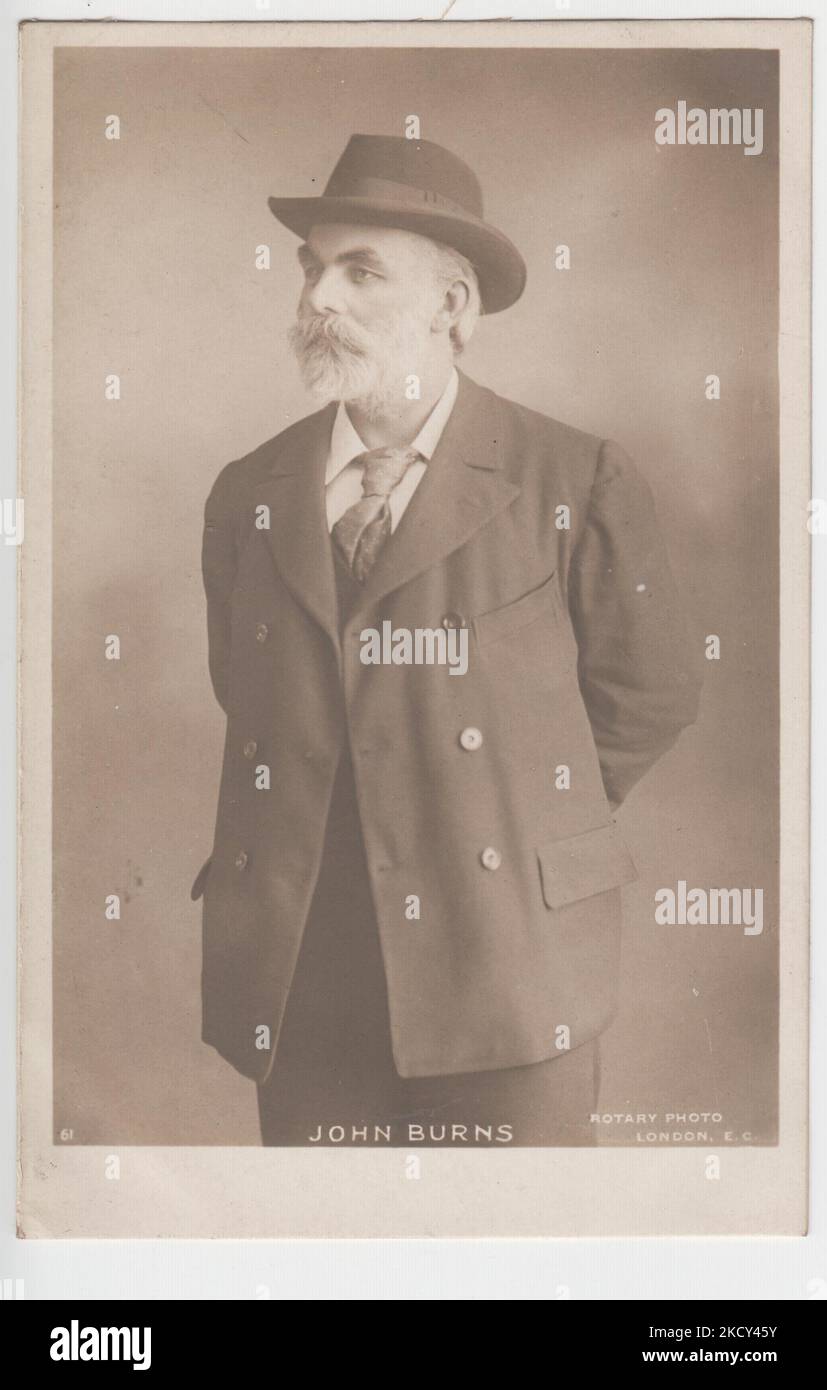 Photographic portrait of John Burns, politician (1858-1943). Burns was ...