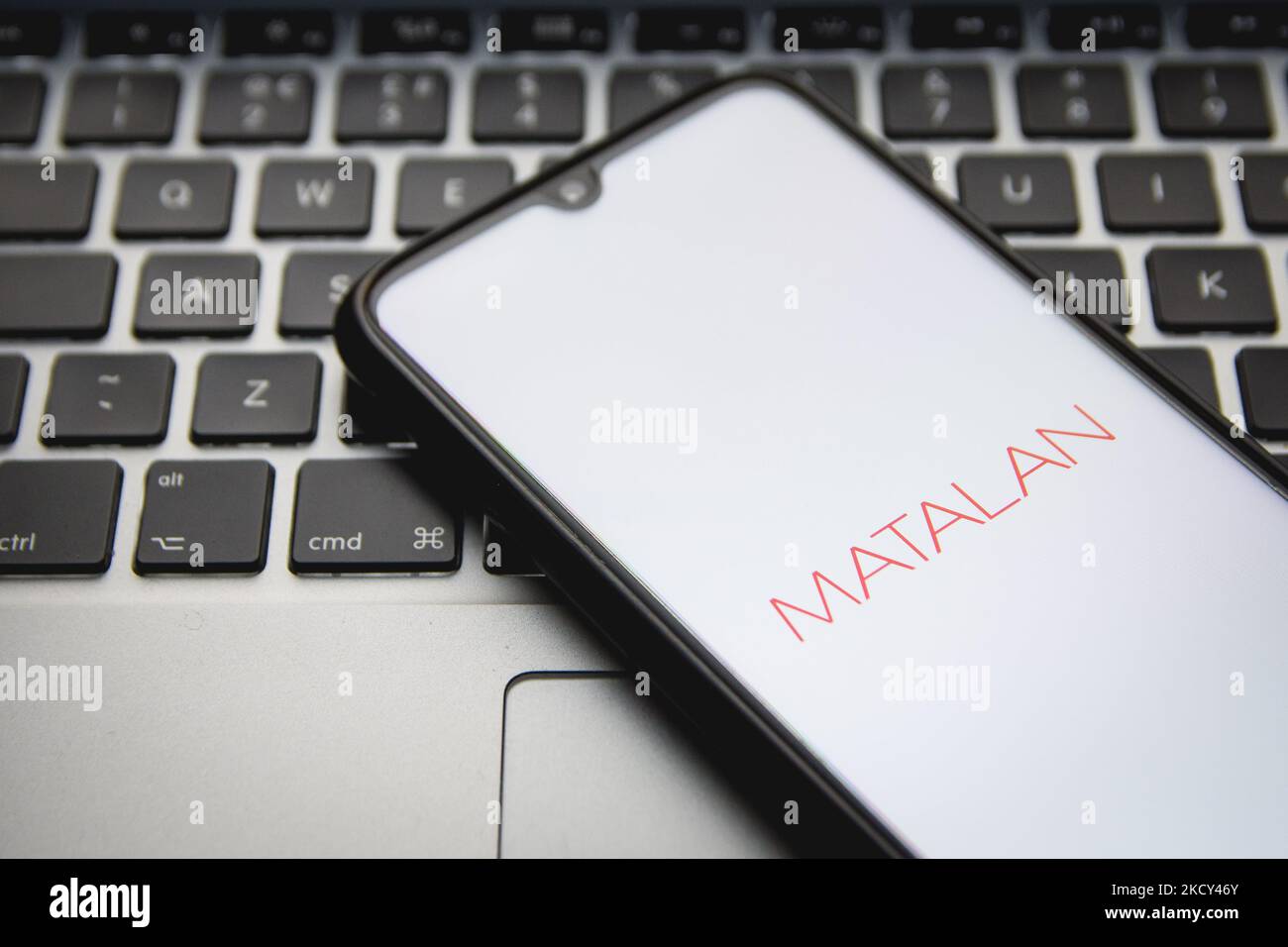 In this photo illustration a Matalan logo seen displayed on a ...