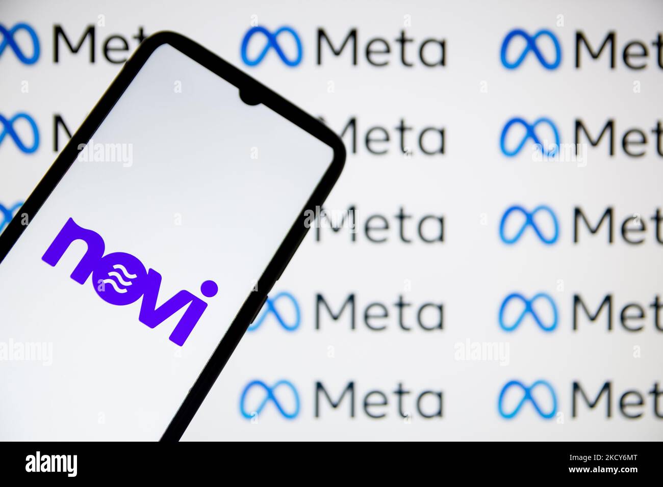 In this photo illustration a Novi Financial, Inc. logo seen displayed ...