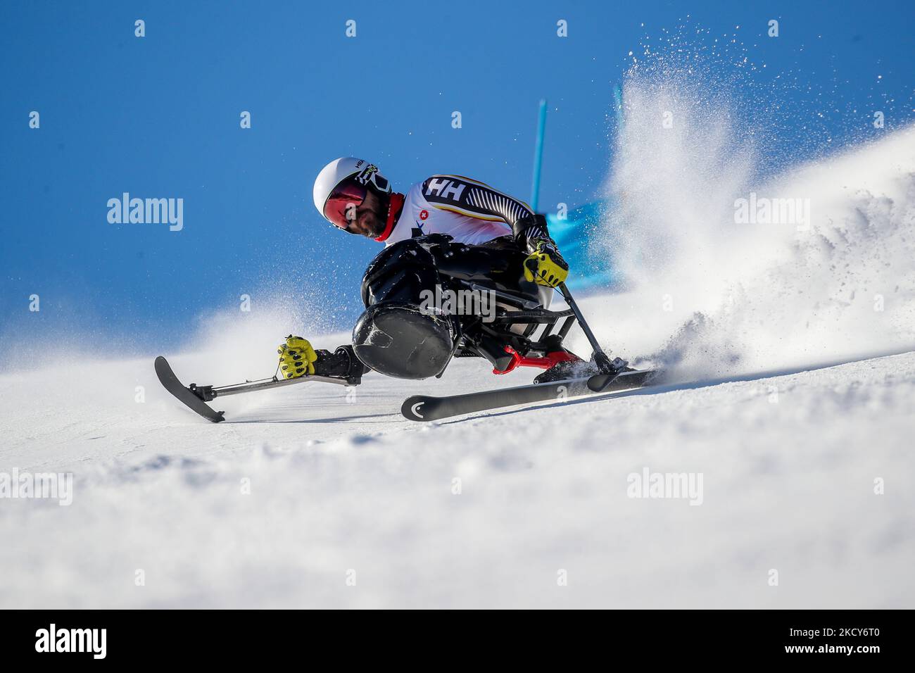 Kurt Oatway (CAN) during the Saint Moritz 2022 World Para Alpine Skiing ...