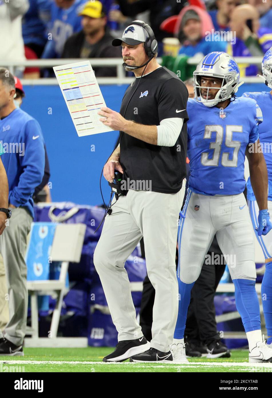 Detroit lions head coach dan campbell hi-res stock photography and ...
