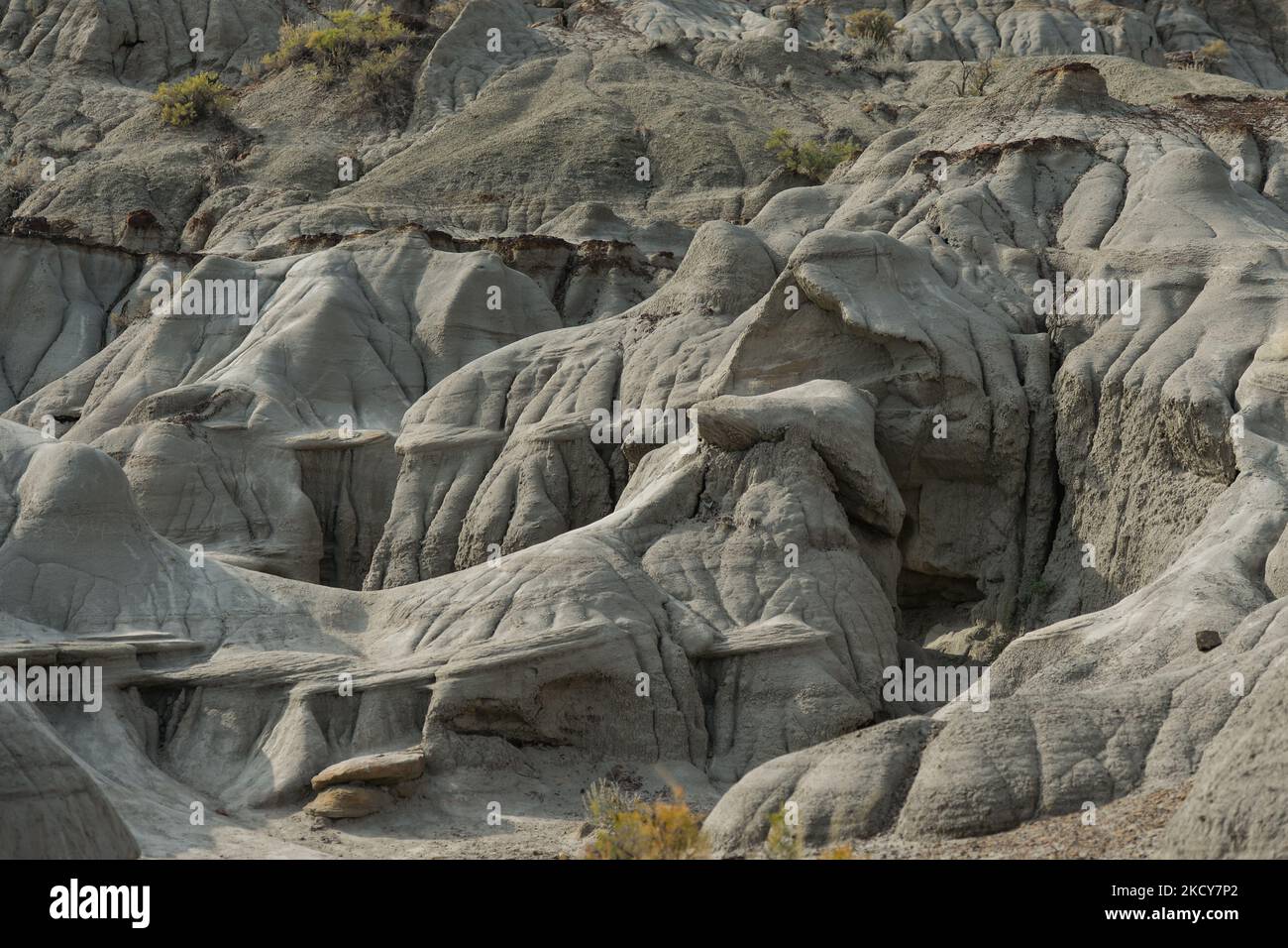 Endless shapes and textures of the badlands seen at the Dinosaur ...
