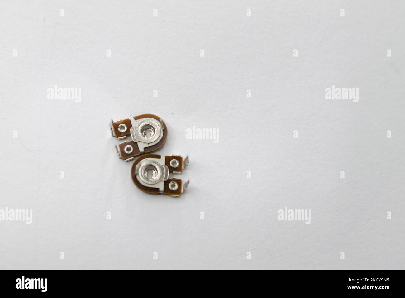 Variable Resistor That Is Potentiometers Isolated With Copy Space Stock