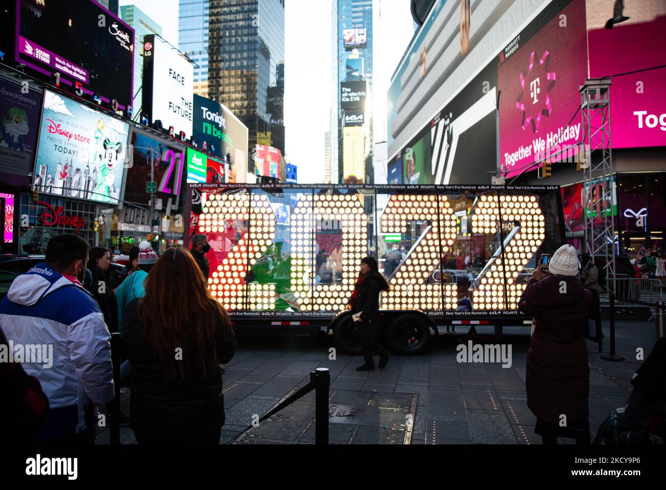 The New Year's Eve 2022 numerals in Times Square, New York City on ...