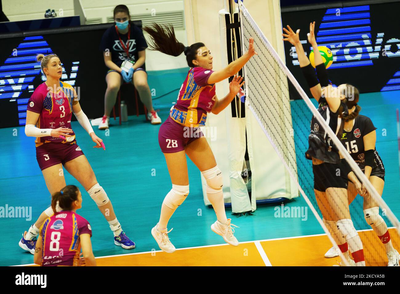 Attack SONIA CANDI (Vero Volley Monza) during the CEV Champions League ...