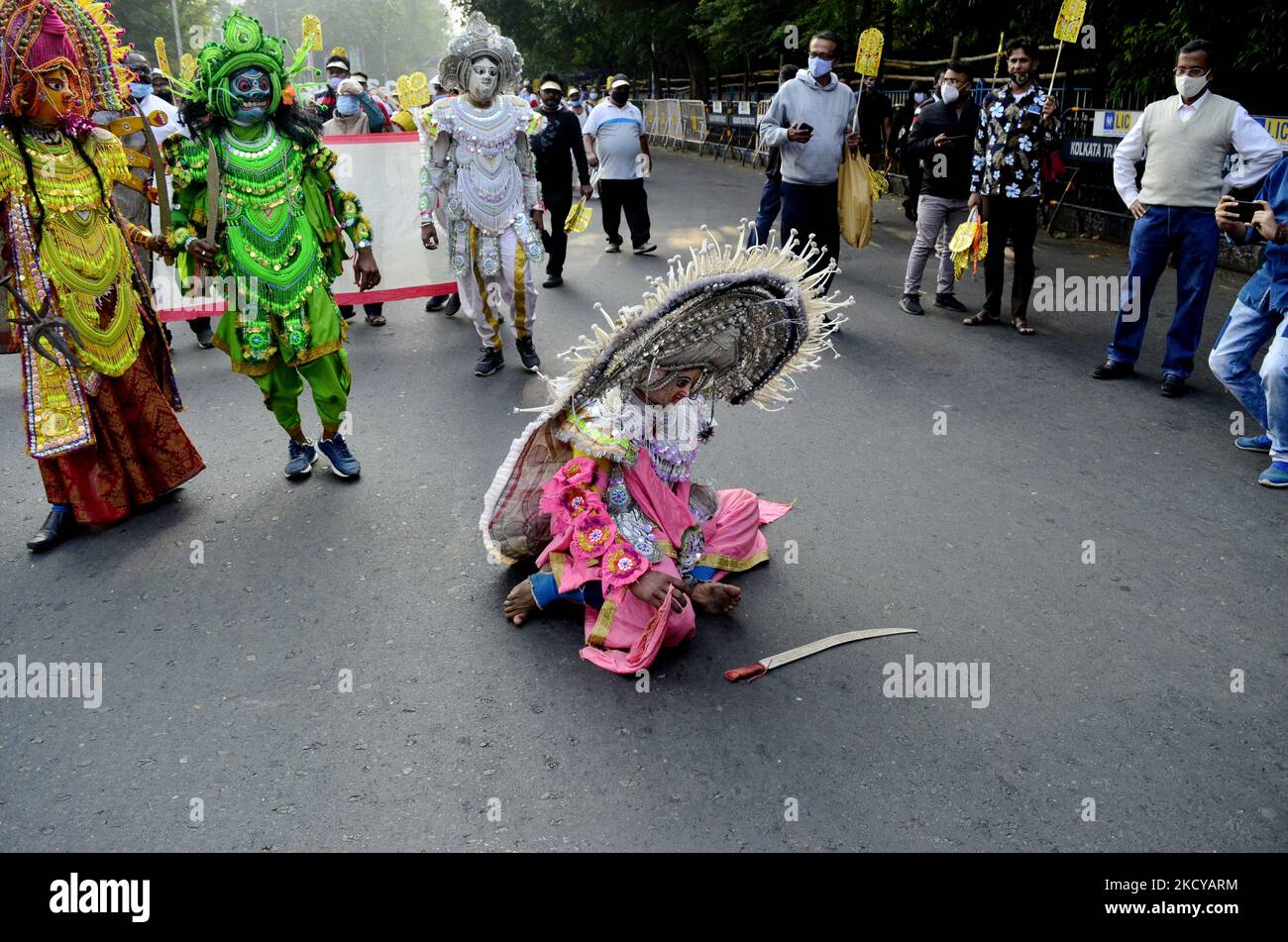 Procession organised by Durga Puja organisers and other people ...