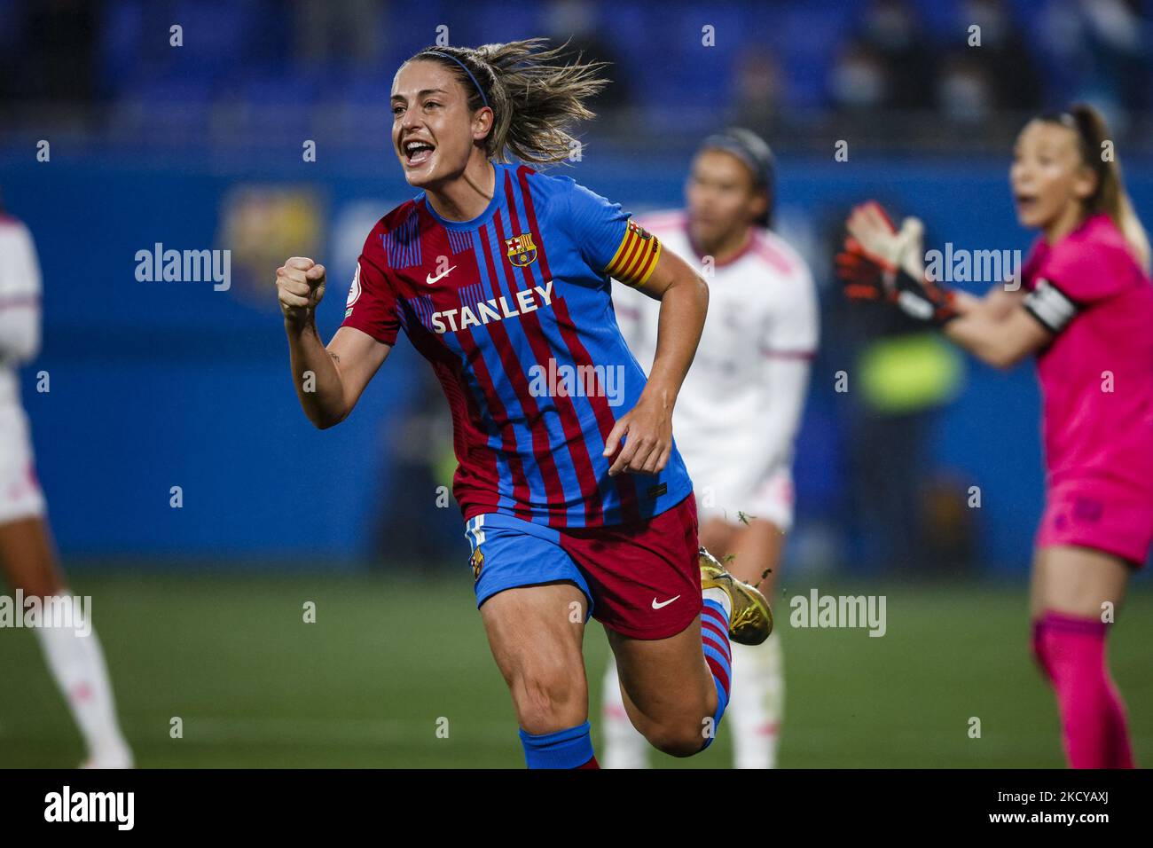 11 Alexia Putellas of FC Barcelona celebrates a goal during the La Liga ...