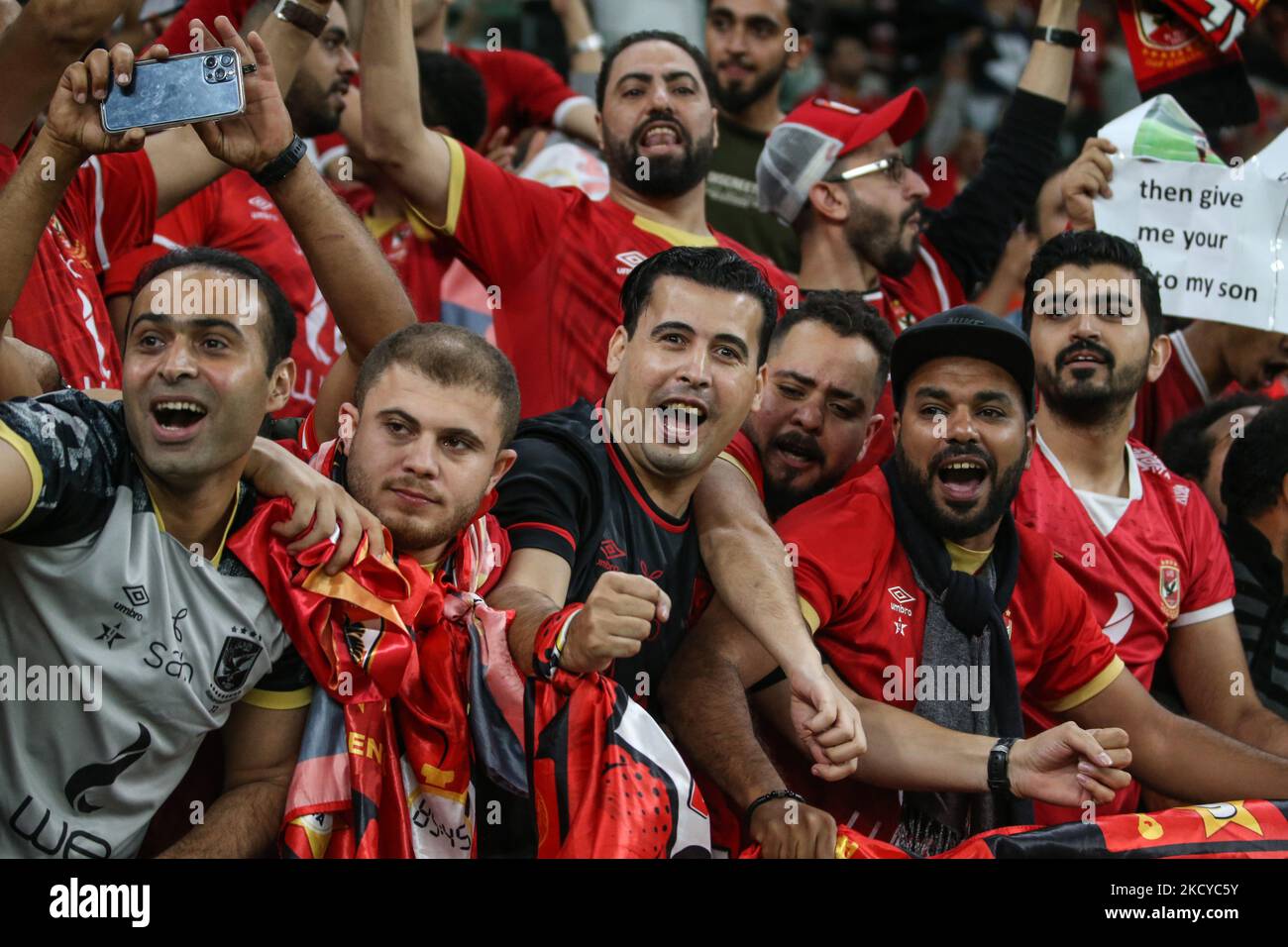 Fans of Al Ahly team following victory the CAF Super Cup Final between ...