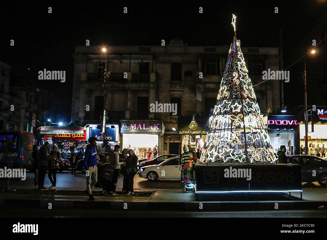 The streets and buildings of the Heliopolis district are decorated with ...