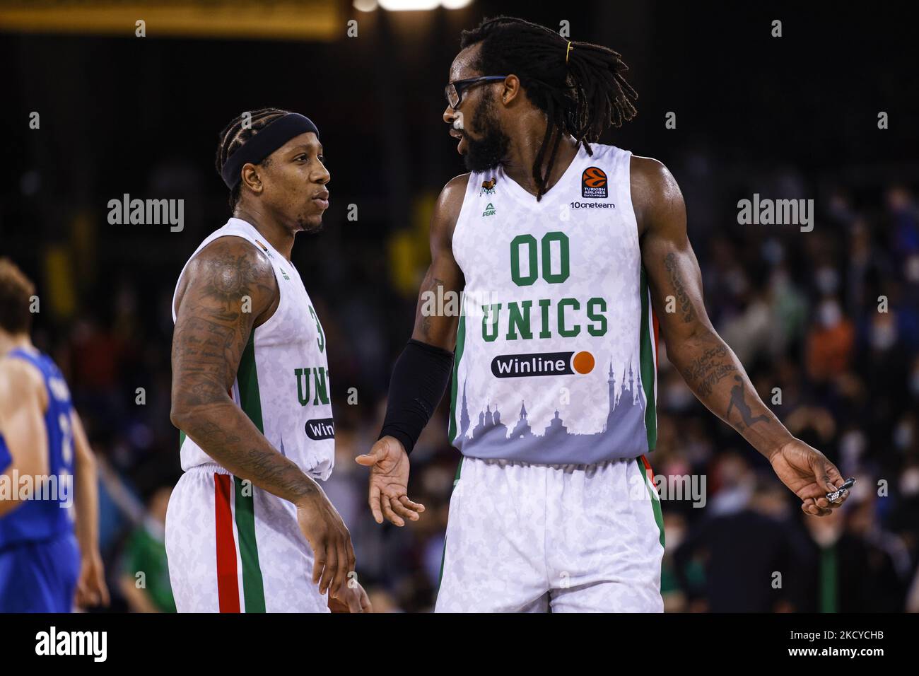 03 Isaiah Canaan of UNICS Kazan 00 John Brown of UNICS Kazan during the ...