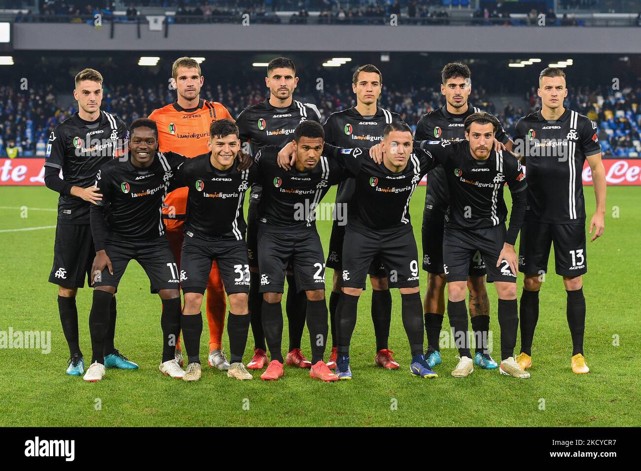 Spezia calcio team pose hi-res stock photography and images - Alamy