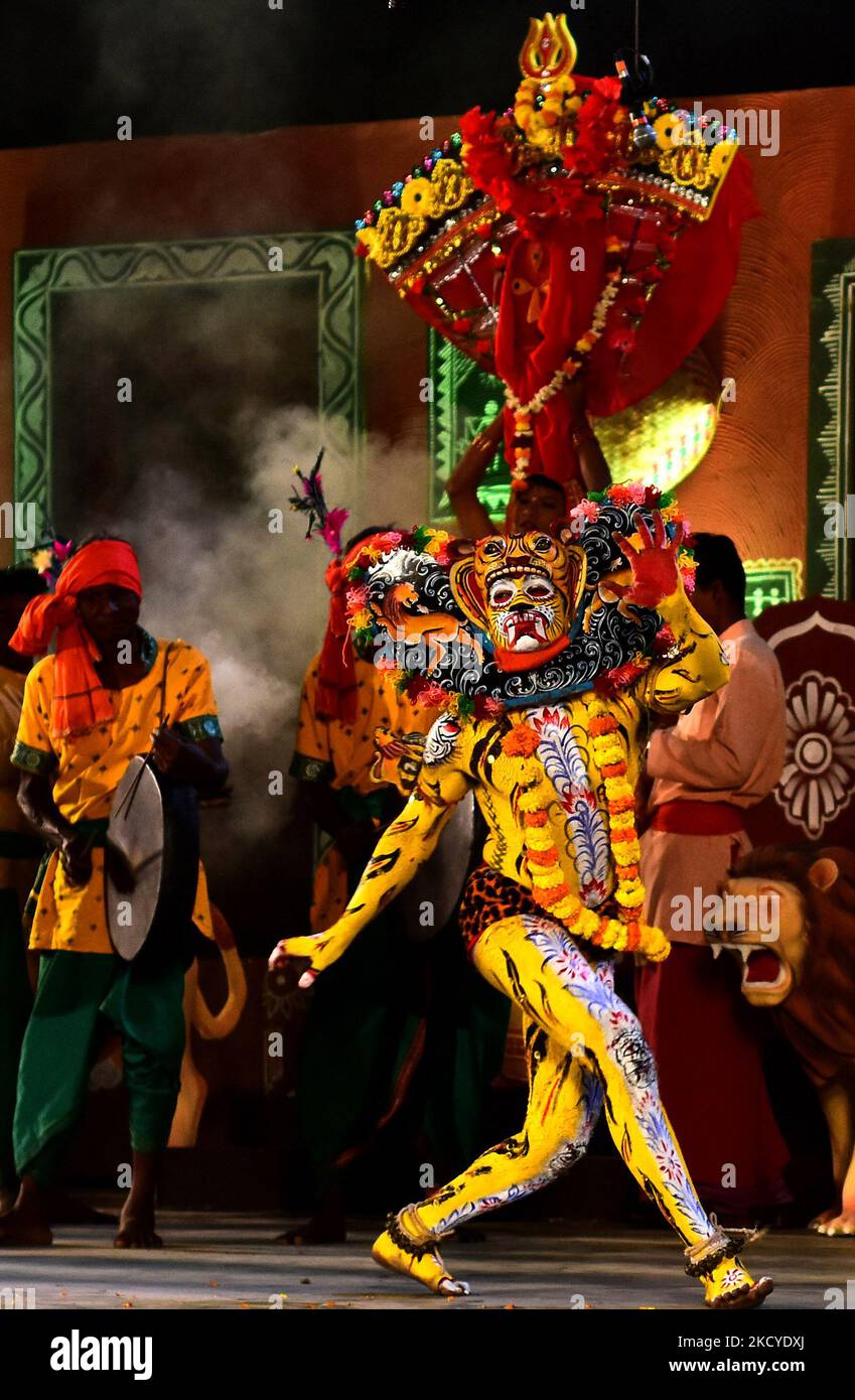 Traditional artist from south Odisha's Ganjam district paints and ...