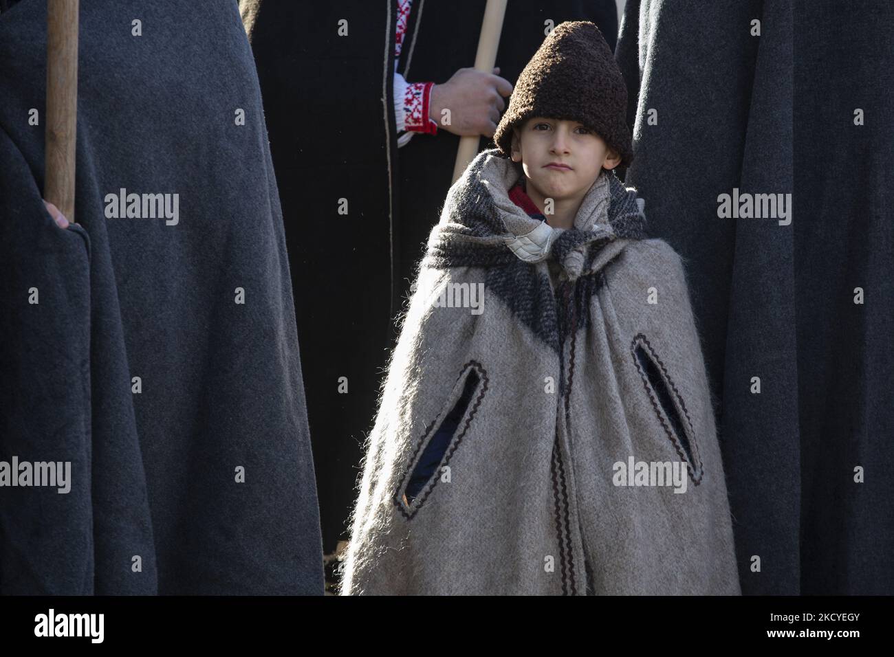 Koledari on 25 December 2021 in city Elin Pelin, Bulgaria. Koledari are ...