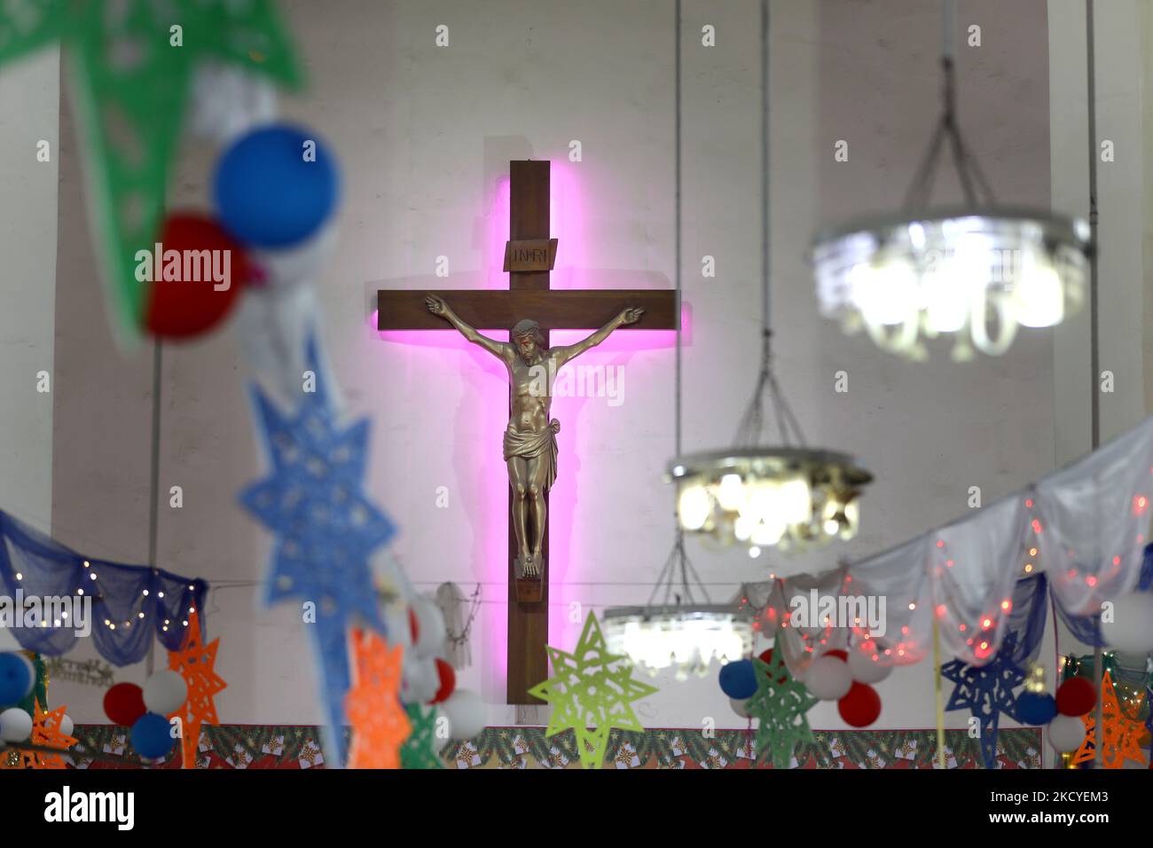 Christian devotees celebrate Christmas Day at Holy Rosary Church on ...
