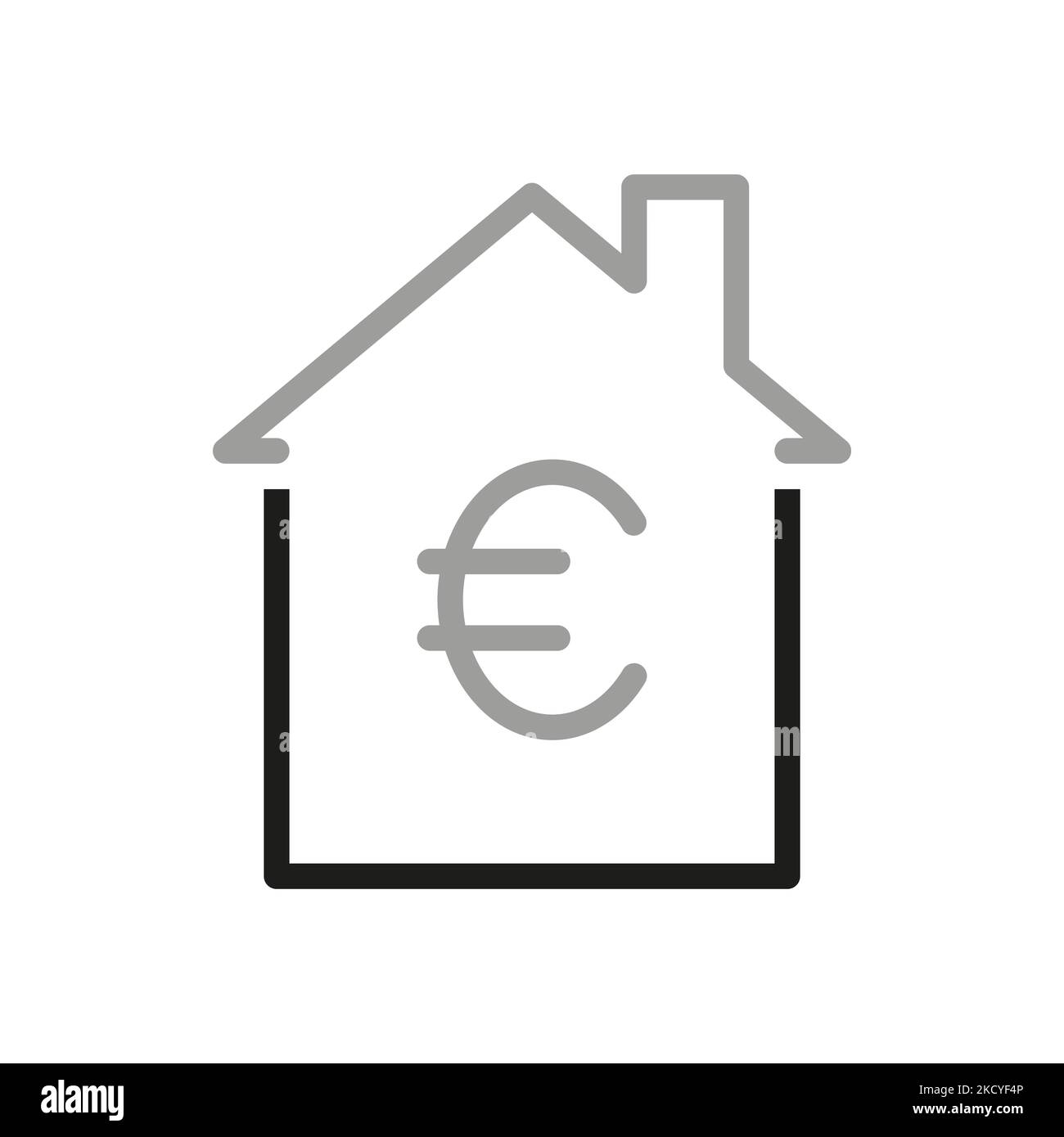 Simple vector icons related to real estate. Euro real estate price icon ...