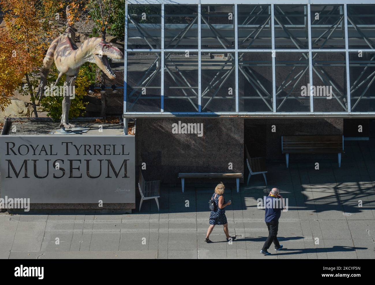 Entrance to the Royal Tyrrell Museum of Palaeontology in Drumheller. On ...