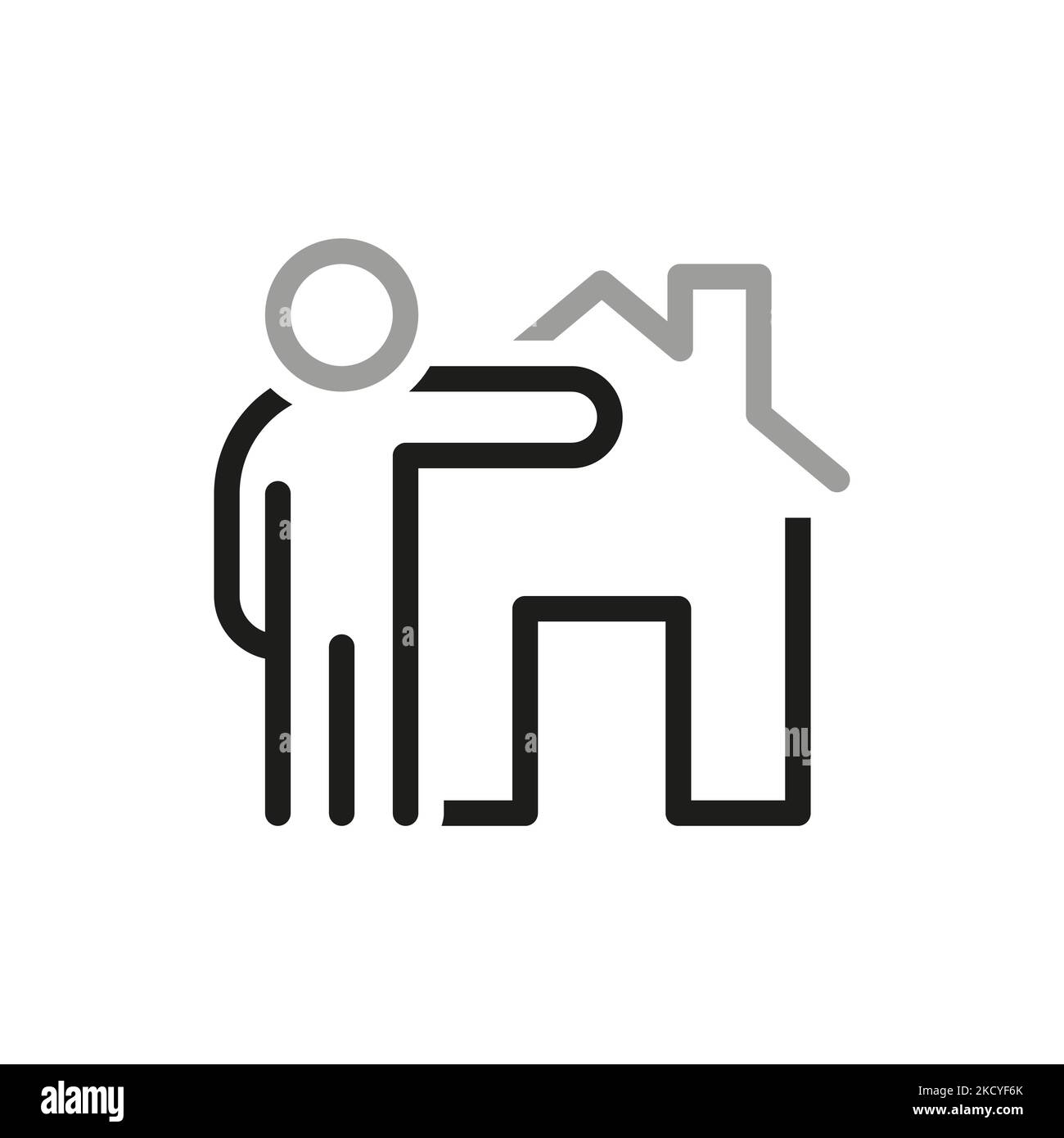 Simple vector icons related to real estate. Owner and real estate icon ...