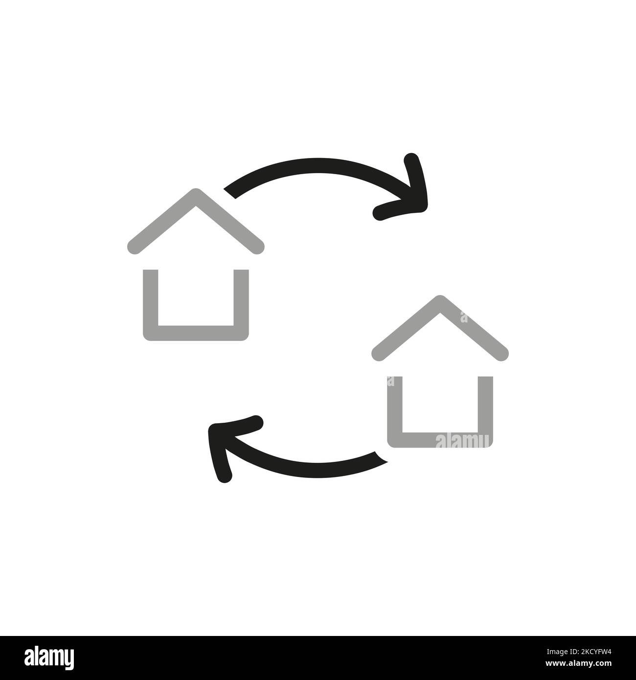 Simple vector icons related to real estate. Real estate exchange icon ...
