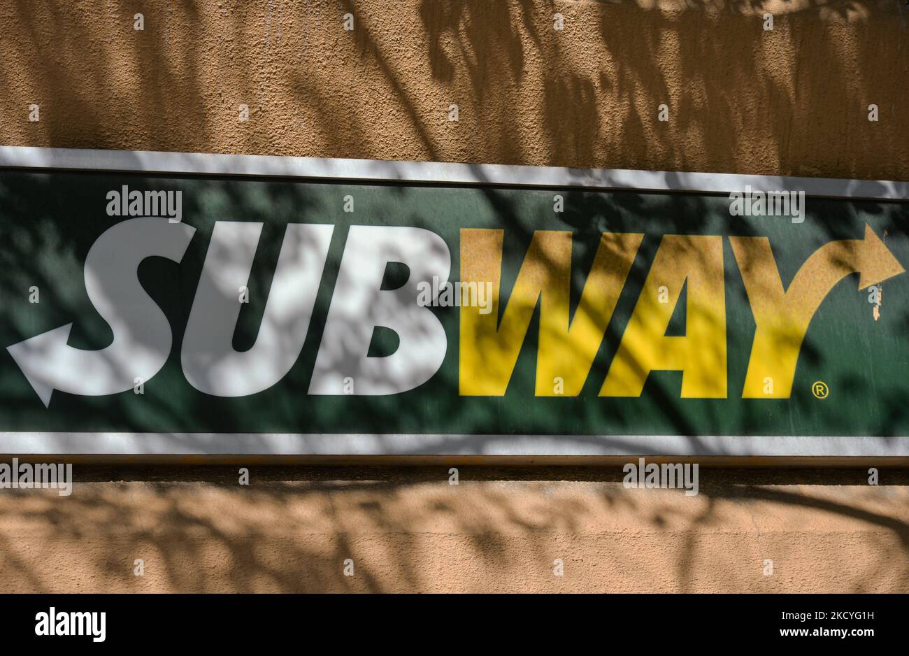 Subway logo brand and text sign flag of franchise restaurant American ...