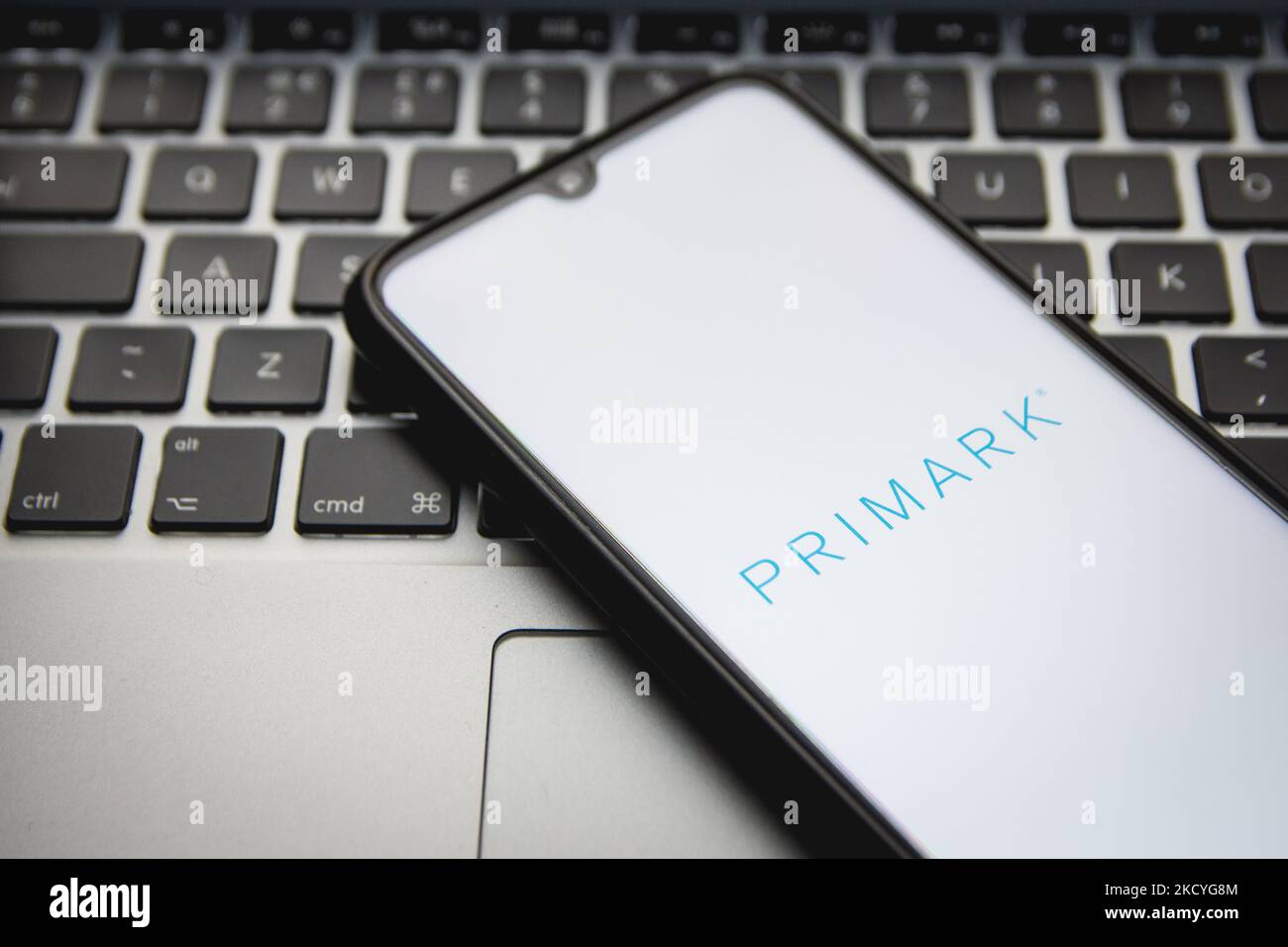 In this photo illustration a Primark logo seen displayed on a ...