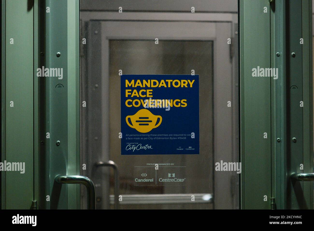 Mandatory face covering wall sticker hi-res stock photography and ...