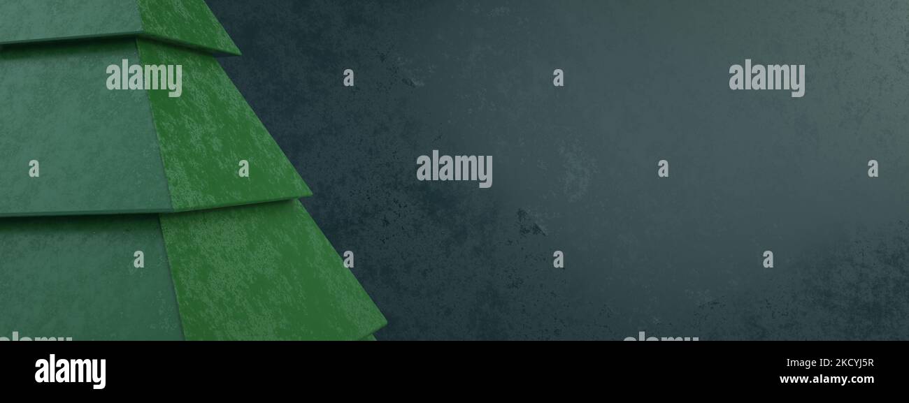 Merry Christmas and Happy New Year gift card on dark green background ...