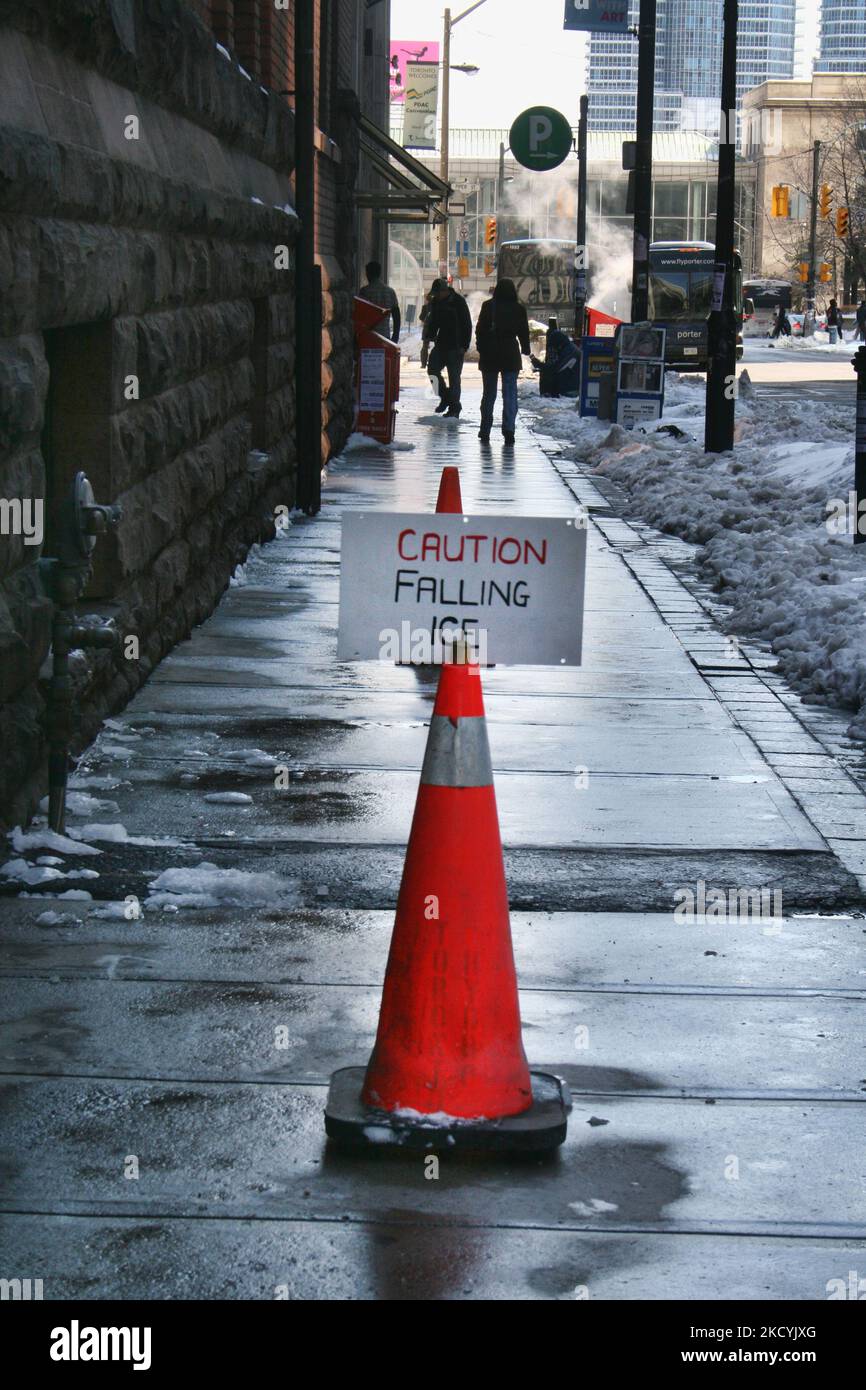 French Road Signs Falling Ice